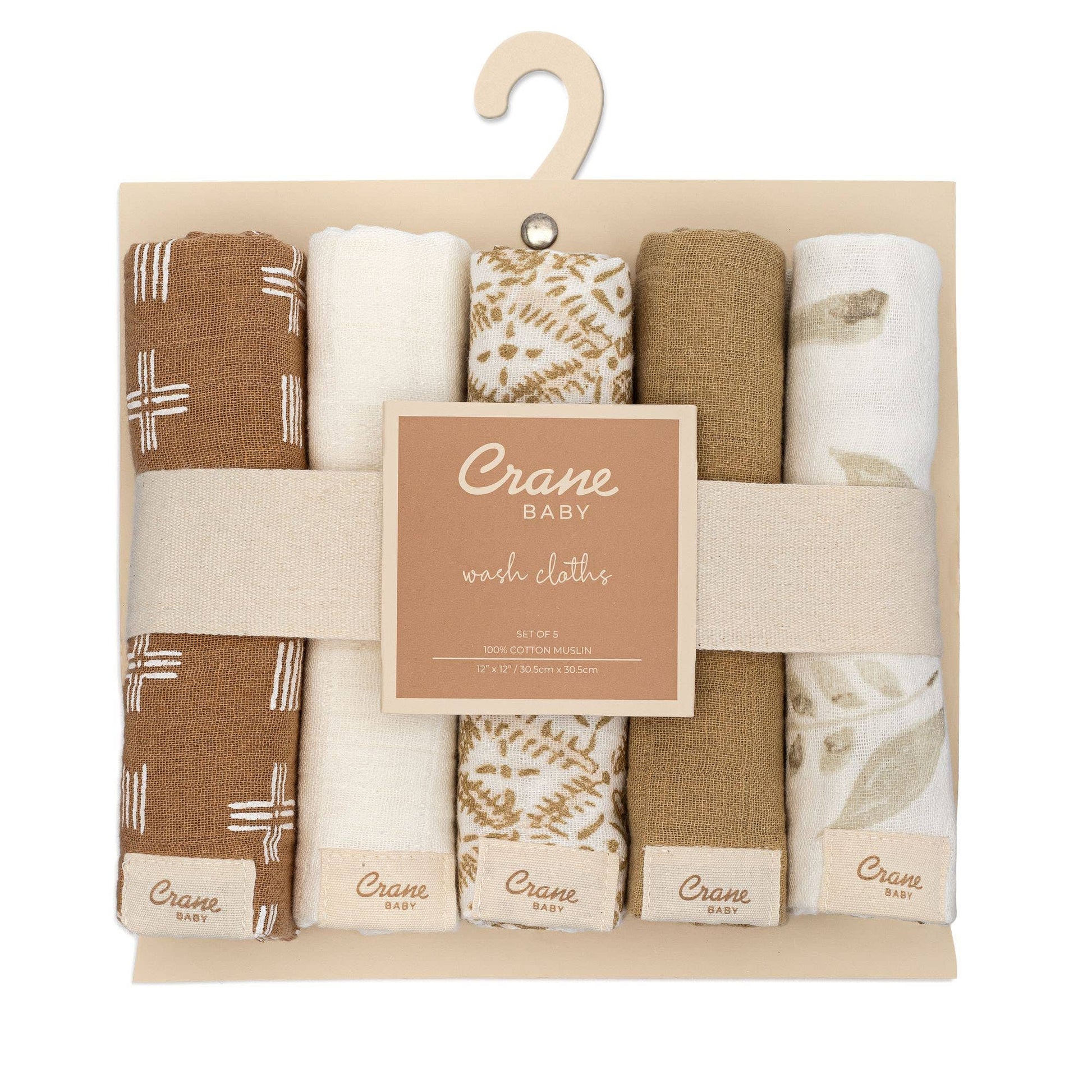 Crane Baby - Kendi 5-pc. Wash Cloth Set (Safari Animal) – Millie Bo Peep